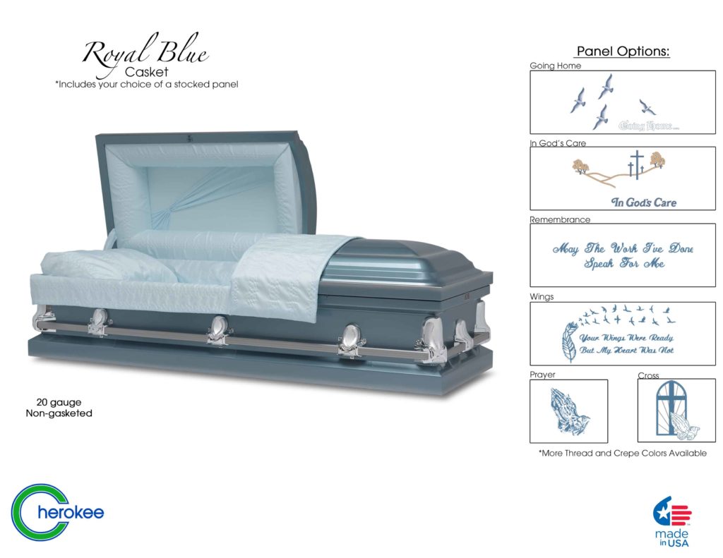 Royal Blue - Cherokee Adult Caskets
