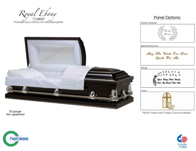 Royal Ebony - Cherokee Adult Caskets