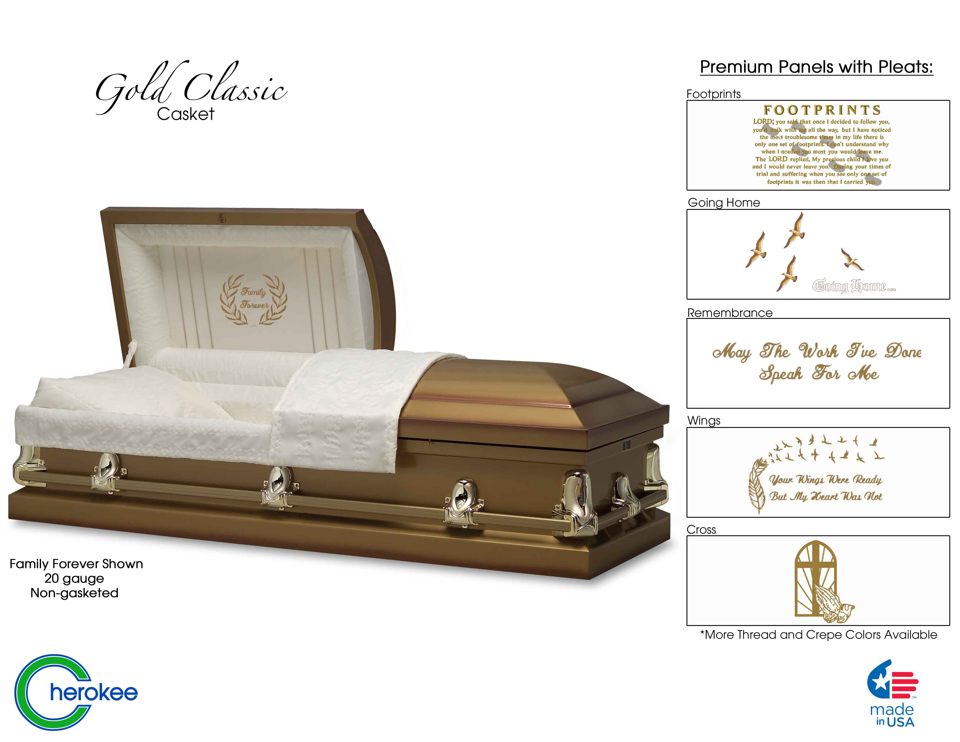 Gold Classic - Cherokee Adult Caskets