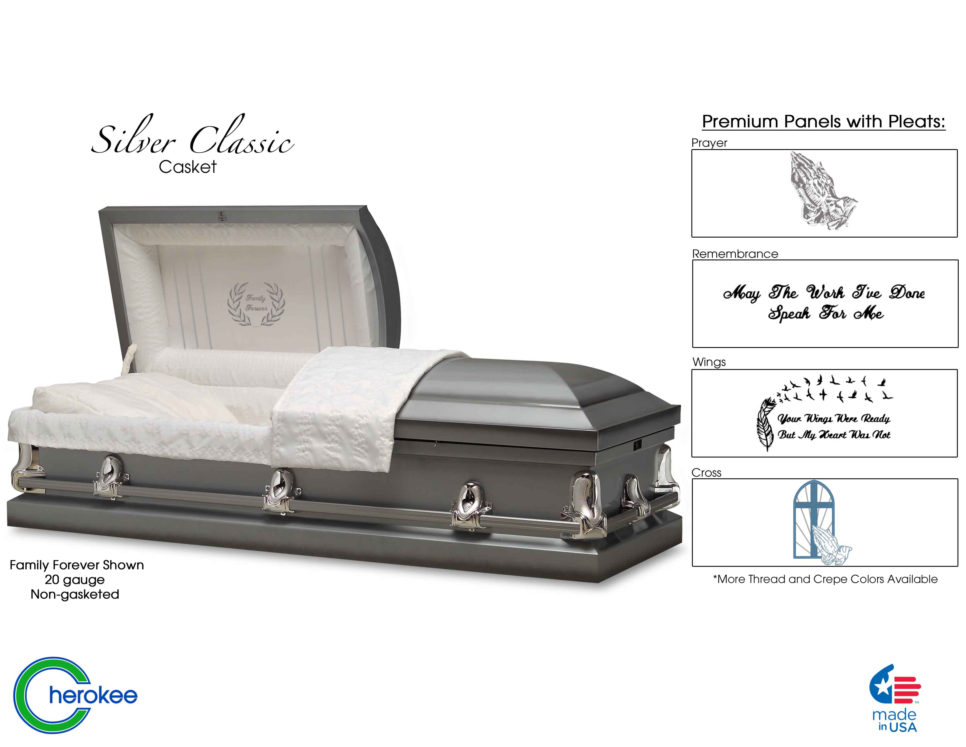 Silver Classic - Cherokee Adult Caskets