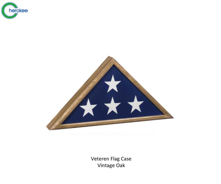 Veteran Flag Case- Cherry - Cherokee Adult Caskets