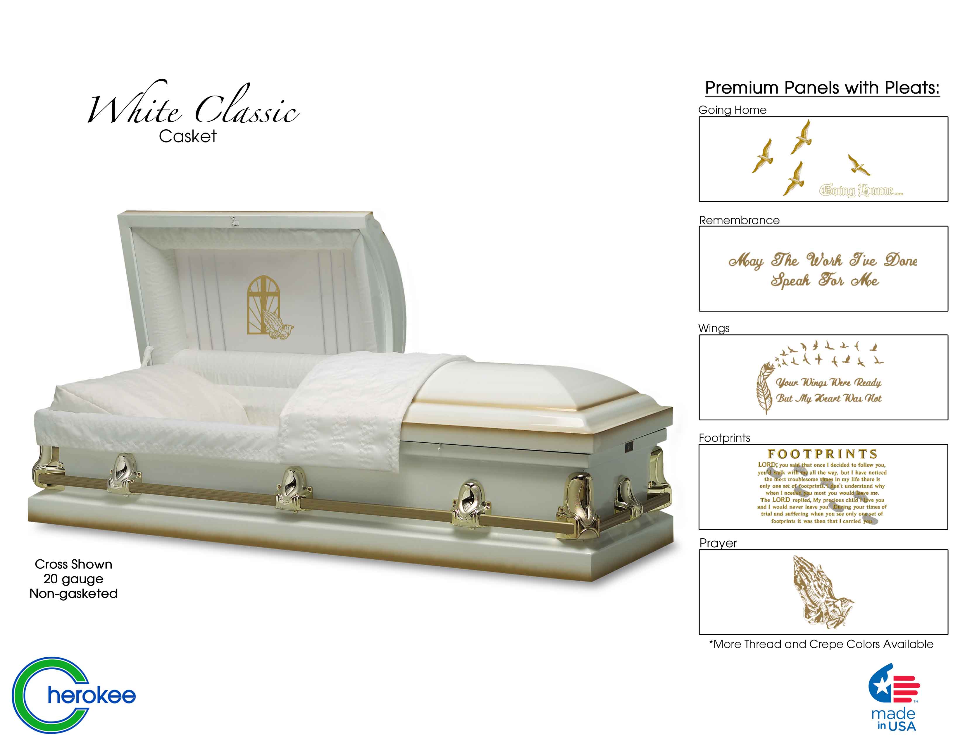 White Classic - Cherokee Adult Caskets