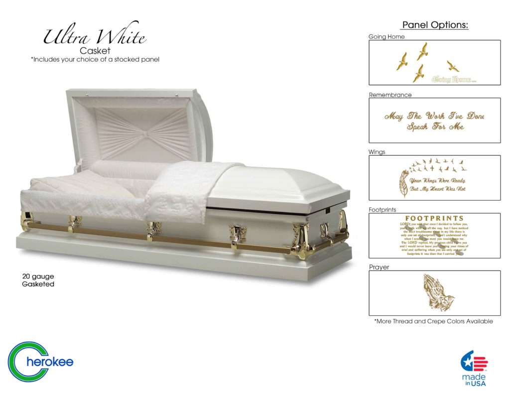 Ultra White - Cherokee Adult Caskets