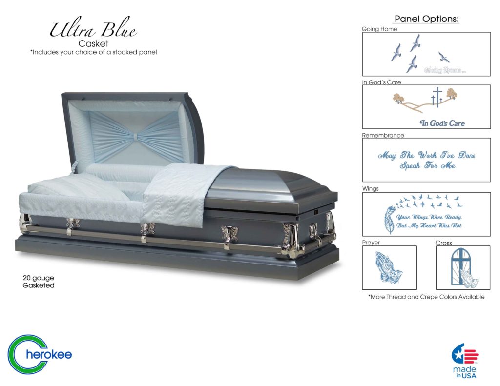 Ultra Blue - Cherokee Adult Caskets